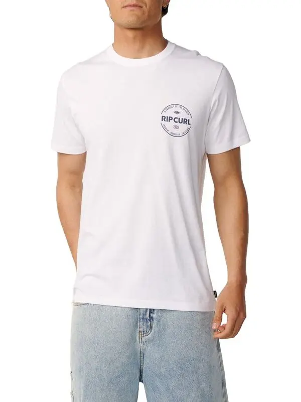 Rip Curl Logo Graphic Cotton T-shirt - White