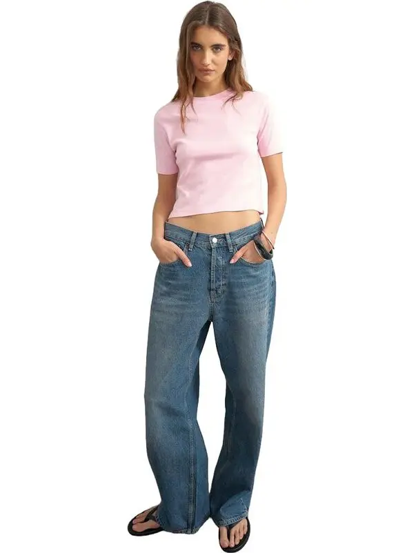 Topshop Shrunken Everyday Tee - Pink