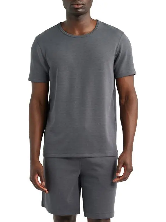 Daniel Buchler Short Sleeve Crewneck T-shirt - Charcoal