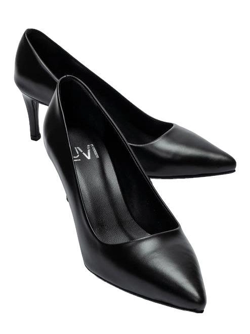FOREVER & ALWAYS SHOES Clyde Leather Stiletto Pumps - Black