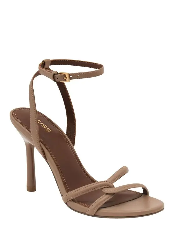 REISS Annabelle Leather Ankle Strap Sandal - Neutral