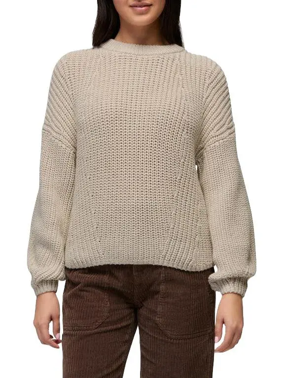 Prana Sunday River Crewneck Sweater - Beach Pebble