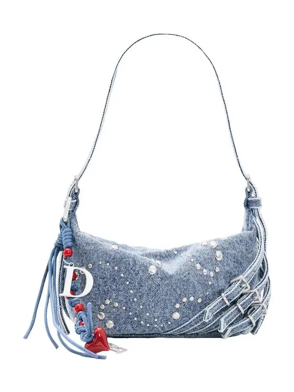 Desigual Small Denim Shoulder Bag - Light Blue