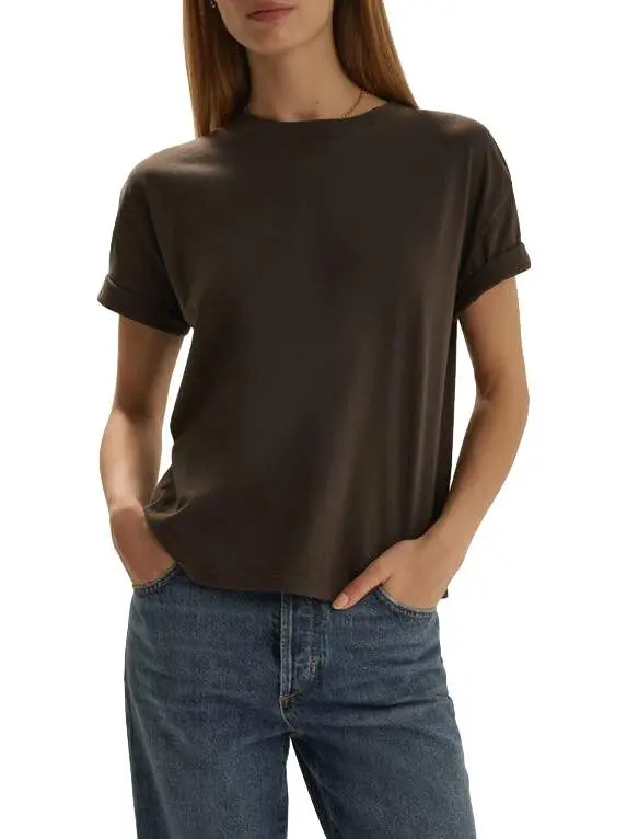 FAVORITE DAUGHTER The Everyday Organic Cotton T-shirt - Espresso
