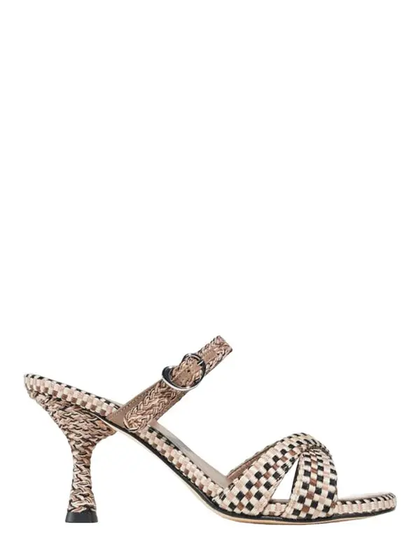 AMAMBAIH Irene Handwoven Sculptural Heel Mule - Sand