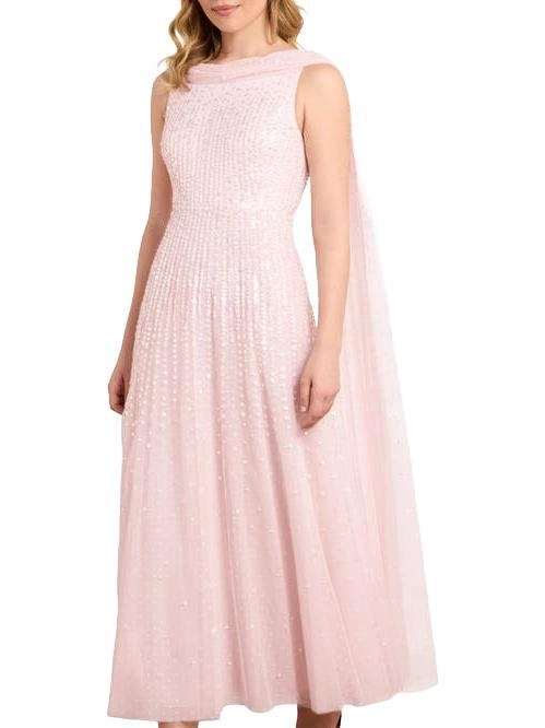 NEEDLE & THREAD Moonlight Sequin Ankle Gown - Shell