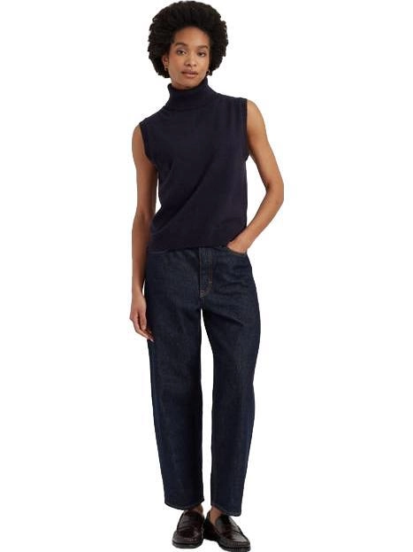 Chinti & Parker Wool-cashmere High-neck Tank - Navy