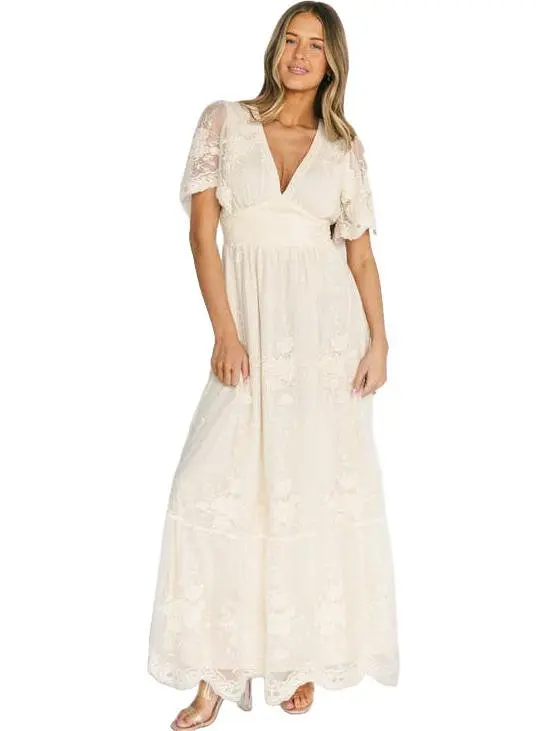 BALTIC BØRN Rosalia Lace Maxi Dress - White