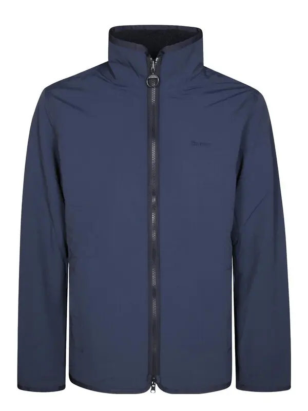 Barbour Logo Embroidered Reversible Fleece Jacket - Blue