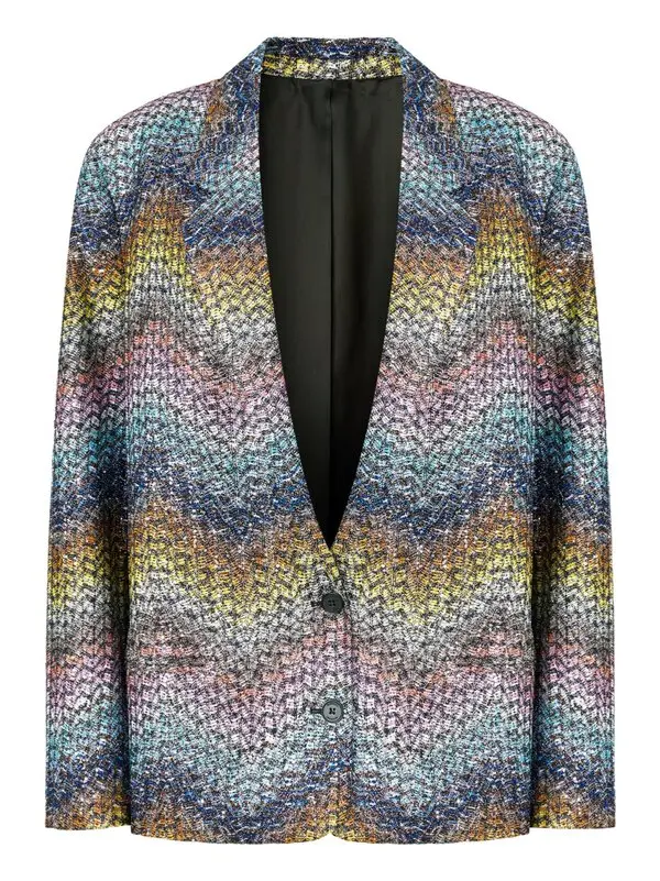 Missoni Sequined Zigzag Single-breasted Blazer - Multi-color
