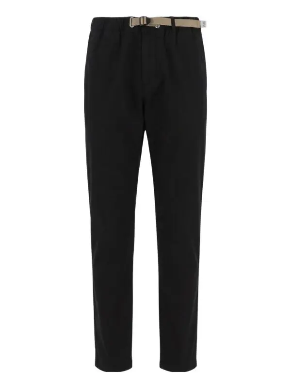 WHITE SAND Belted Trousers - Black