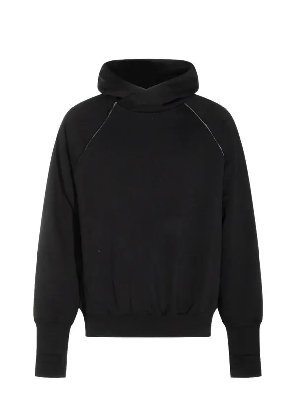 THOM KROM Raglan Hooded Sweatshirt - Black
