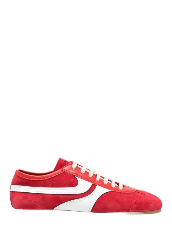 Dries Van Noten Round-toe Lace-up Sneakers - Red