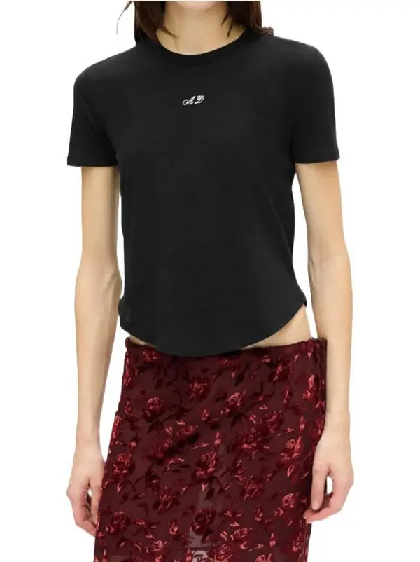 ANN DEMEULEMEESTER Short Sleeve Graphic T-shirt - Black