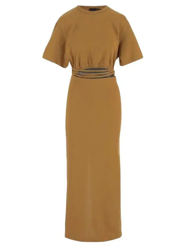 Pinko Cut-out Waist Maxi Dress - Brown