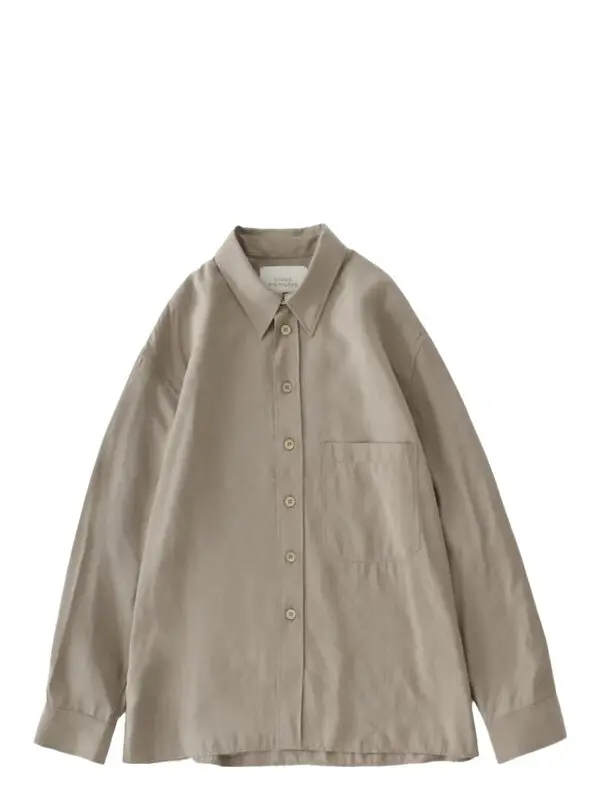Studio Nicholson Emper Patch-pocket Shirt - Light Brown