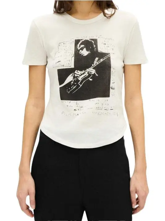 ANN DEMEULEMEESTER Curved Hem T-shirt - Ivory