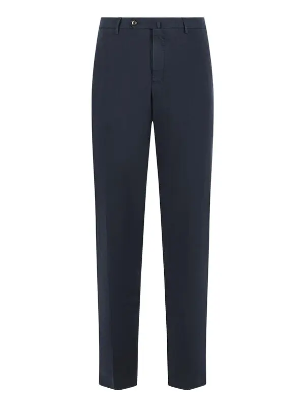 PT TORINO Tailored Trousers With Belt Loops - Navy