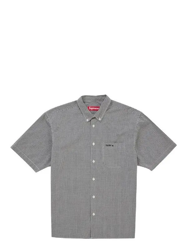 Supreme Gingham Short Sleeve Shirt - Black