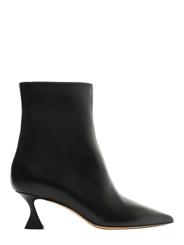 ALEXANDRE BIRMAN Bell Bootie 60 Calf Tan Pointed Toe Heel 60mm - Black