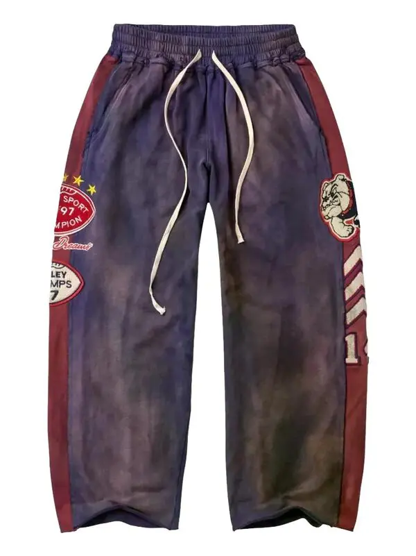 VALE FOREVER Forever Varsity Patch-detail Track Pants - Purple