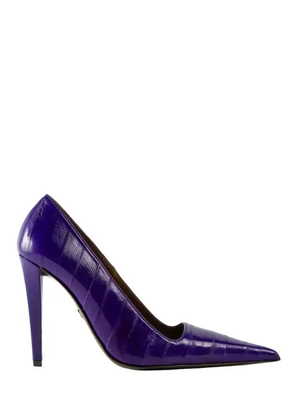 GIUSEPPE ZANOTTI Eel Leather High Heel Pumps - Purple