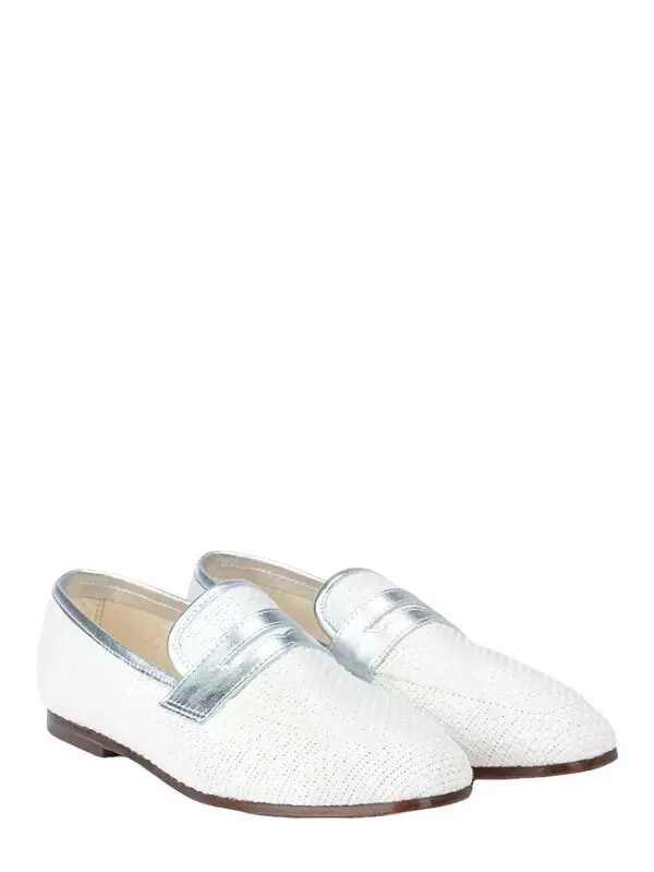 SOPHIQUE Essenziale Woven Loafers - White