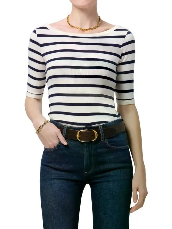 Citizens Of Humanity Boatneck Striped T-shirt - Neutrals