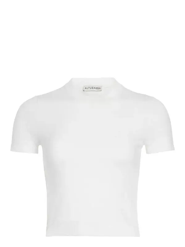 Altuzarra Manny Short-sleeve Sweater - White