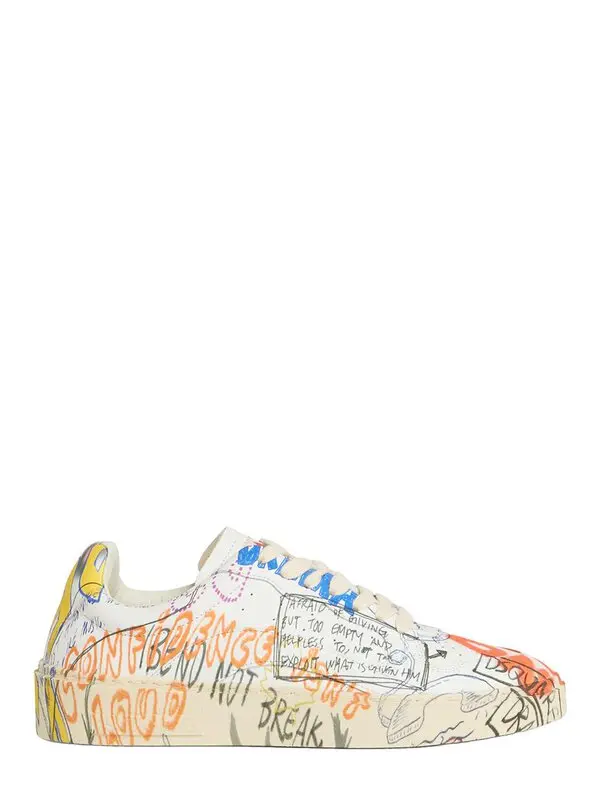 Dsquared2 Rider Sneakers With All-over Scribble Detailing - Fantasy
