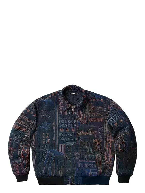 PALACE Downtown Graphic-print Bomber Jacket - Blue