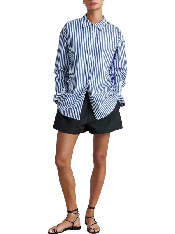 LA LIGNE Shelby Striped Shirt - Blue