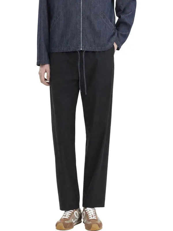 Loewe Drawstring Wool Trousers - Black