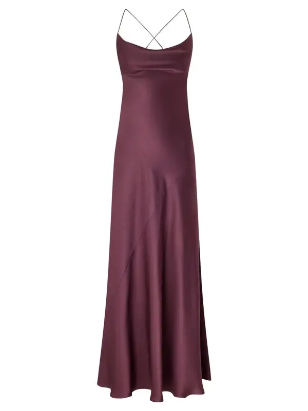 Pinko Farro Satin Slip Dress - Red