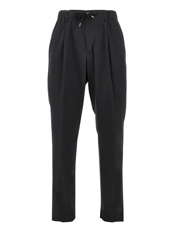 Herno Drawstring-waist Tapered Trousers - Nero