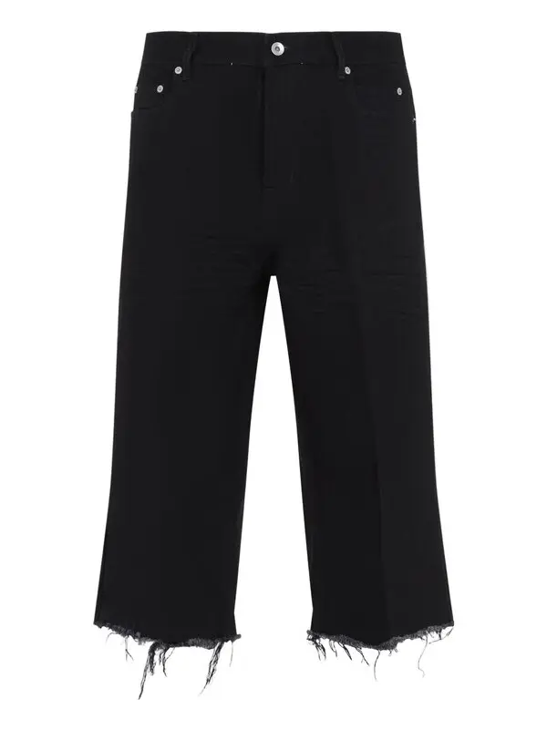 Rick Owens Bolan Cutoff Cotton Jeans - Black