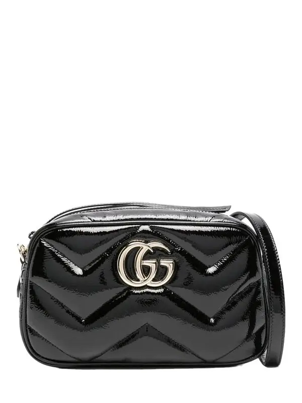 Gucci Gg Marmont Quilted Crossbody Handbag - Black