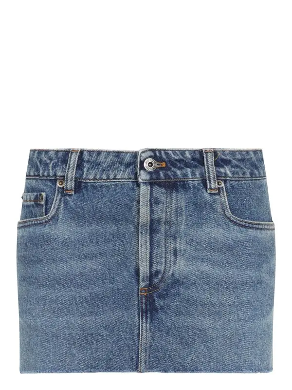 Miu Miu Mini Cotton Skirt - Blue