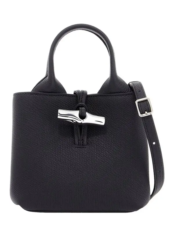Longchamp Woven-handle Handbag - Black