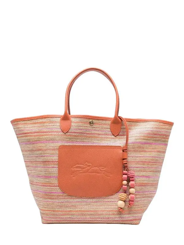 Longchamp Woven Basket Tote Bag - Brown