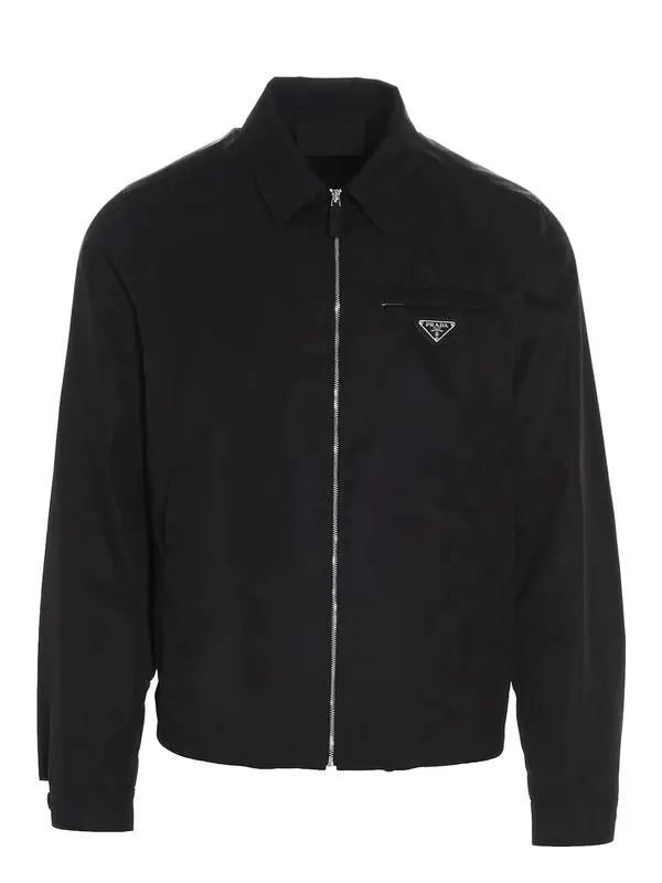 Prada Zip-up Lightweight Jacket - Nero