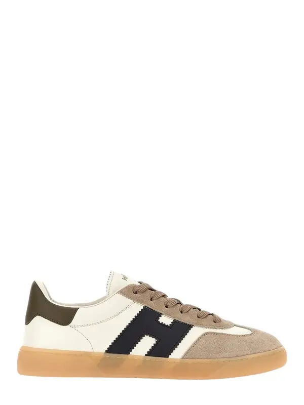 Hogan Shearling & Calf Leather Sneakers - White