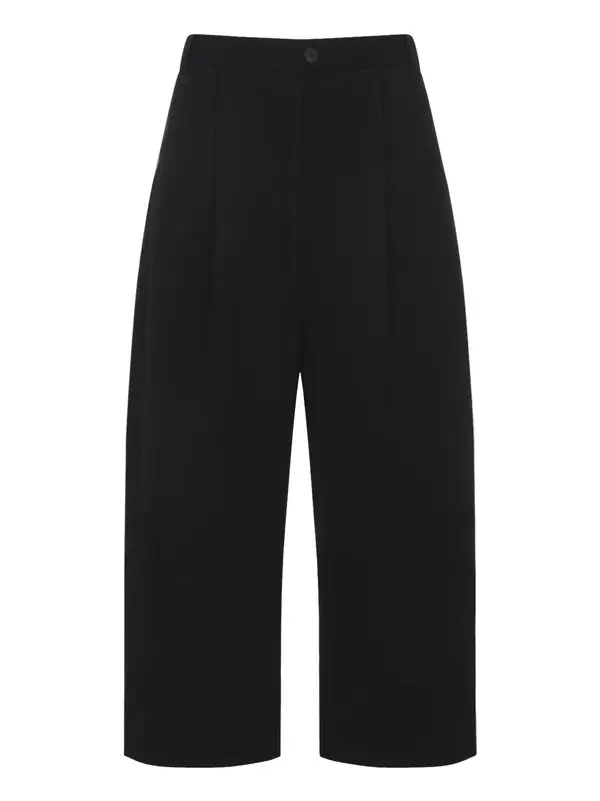 Studio Nicholson Sorte Peached Cotton Pleat Volume Pant - Black