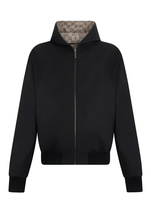 Gucci Reversible Hooded Bomber Jacket - Black