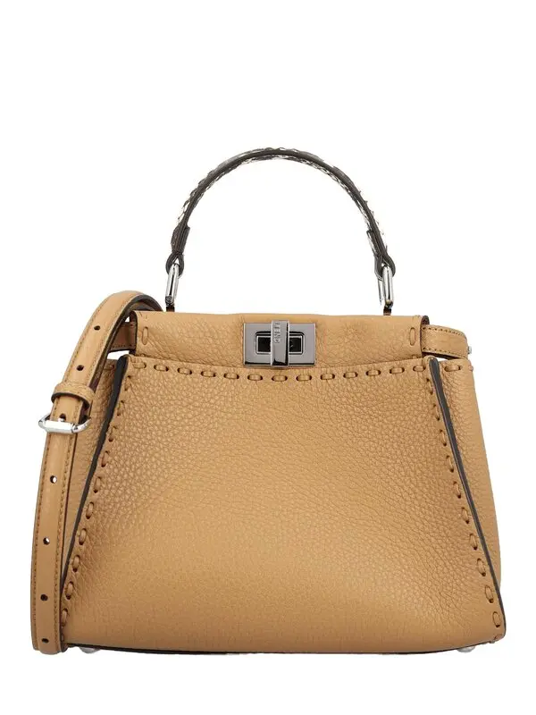 Fendi Peekaboo Mini Selleria Handbag - Cappuccrcc
