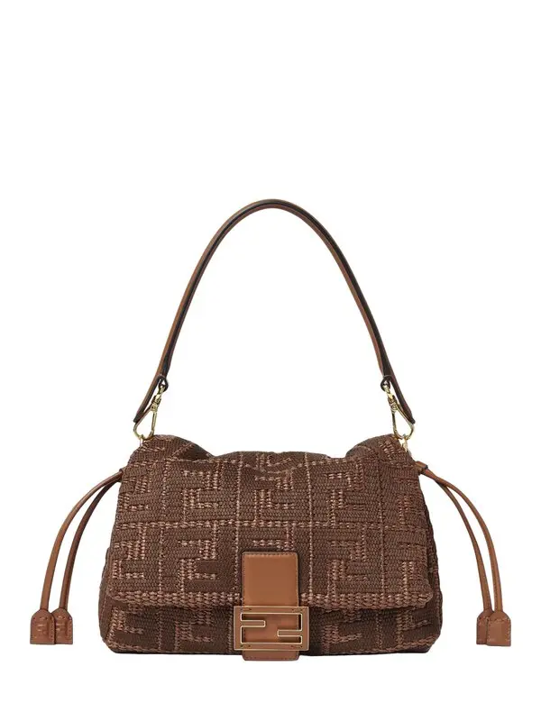 Fendi Mamma Baguette Chic Straw Shoulder Bag - Sellier