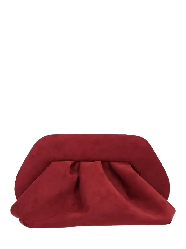 THEMOIRE Tia Suede Clutch - Bordeaux