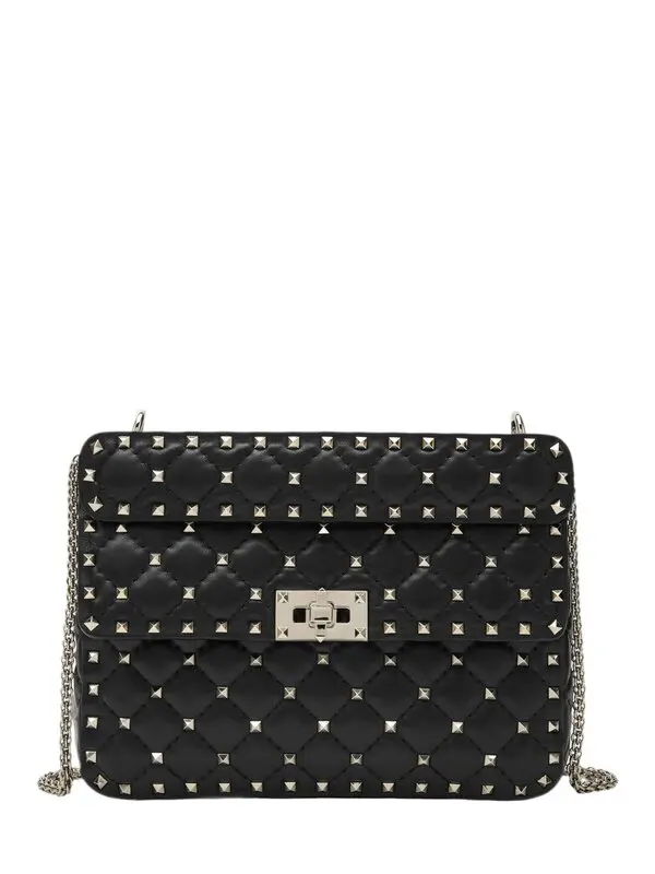 Valentino Garavani Quilted Shoulder Bag With Studs - Nero