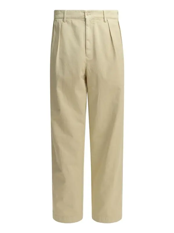 Prada Cotton Pleated Trousers - Sabbia