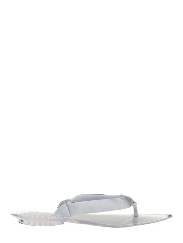 Alaïa Invisible Padded Thong Sandals - Argent